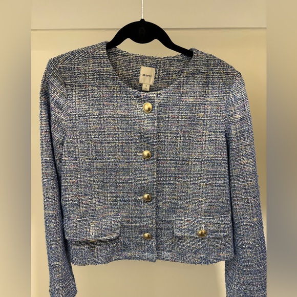 Maeve | Jackets & Coats | Maeve Multicolor Metallic Tweed Blazer With ...
